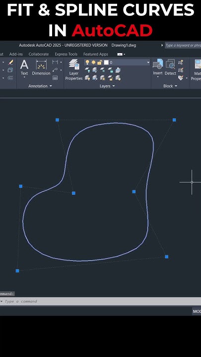 FIT AND SPLINE CURVES | POLYLINES in AutoCAD #autocadtutorial #autocadtips #autocaddrawing - YouTube
