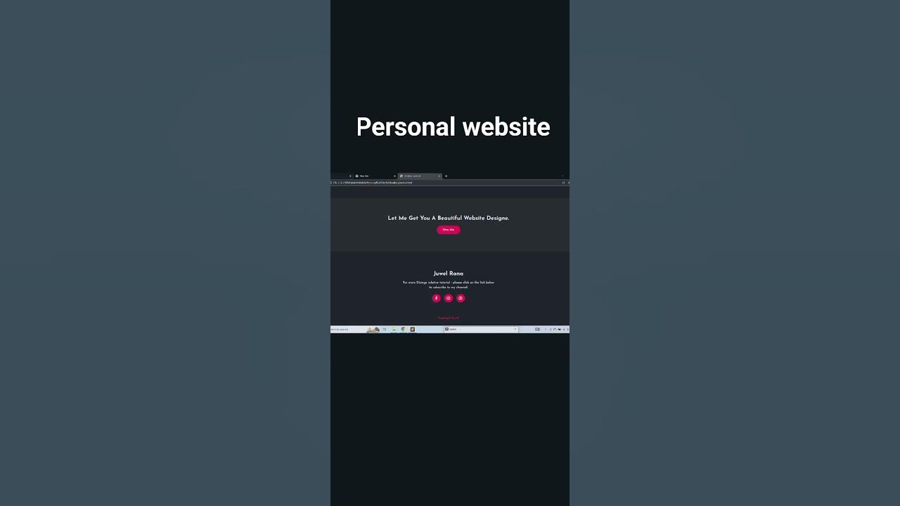 Build Personal Website Html Cssjavascript Free Html5 Css3 Javacript
