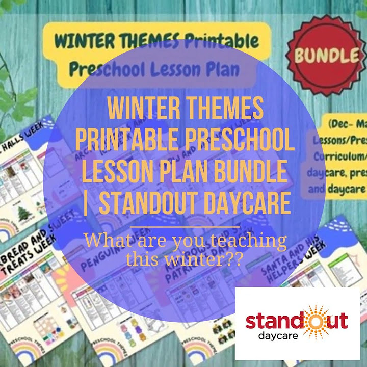 WINTER THEMES Printable Preschool Lesson Plan BUNDLE | Standout Daycare ...