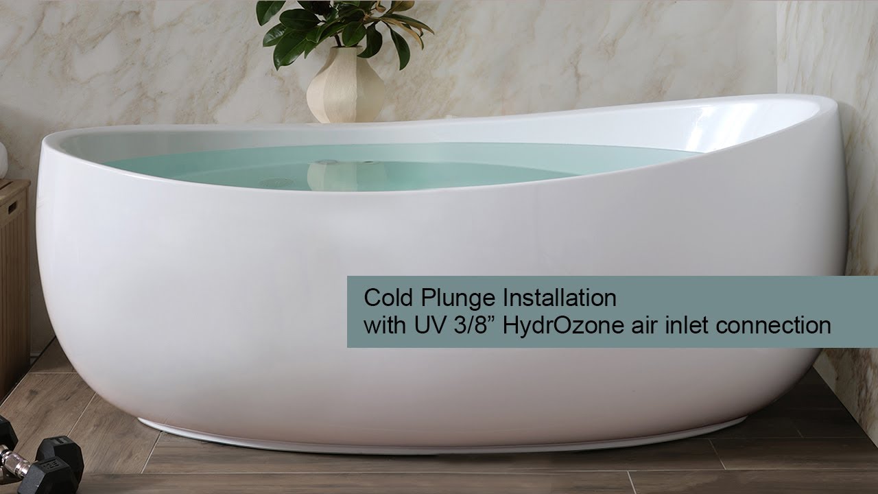 Hydro Systems | Cold Plunge Installation with UV 3/8” Hydrozone air inlet connection - YouTube