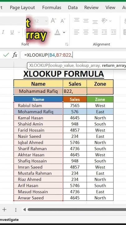 How to Use XLOOKUP FORMULA in Excel. #xlookup - YouTube