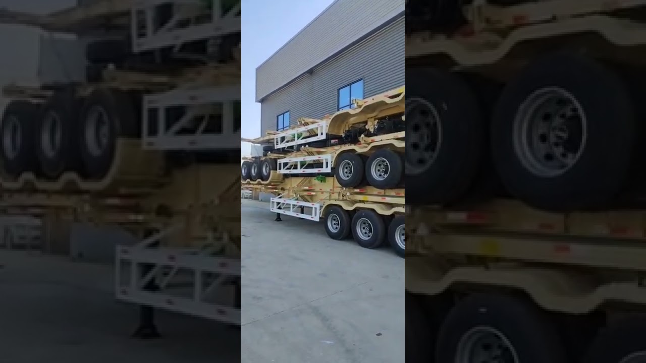 3axle 13m Container Trailers Used Flatbed Semi Trailer Truck Trailer ...