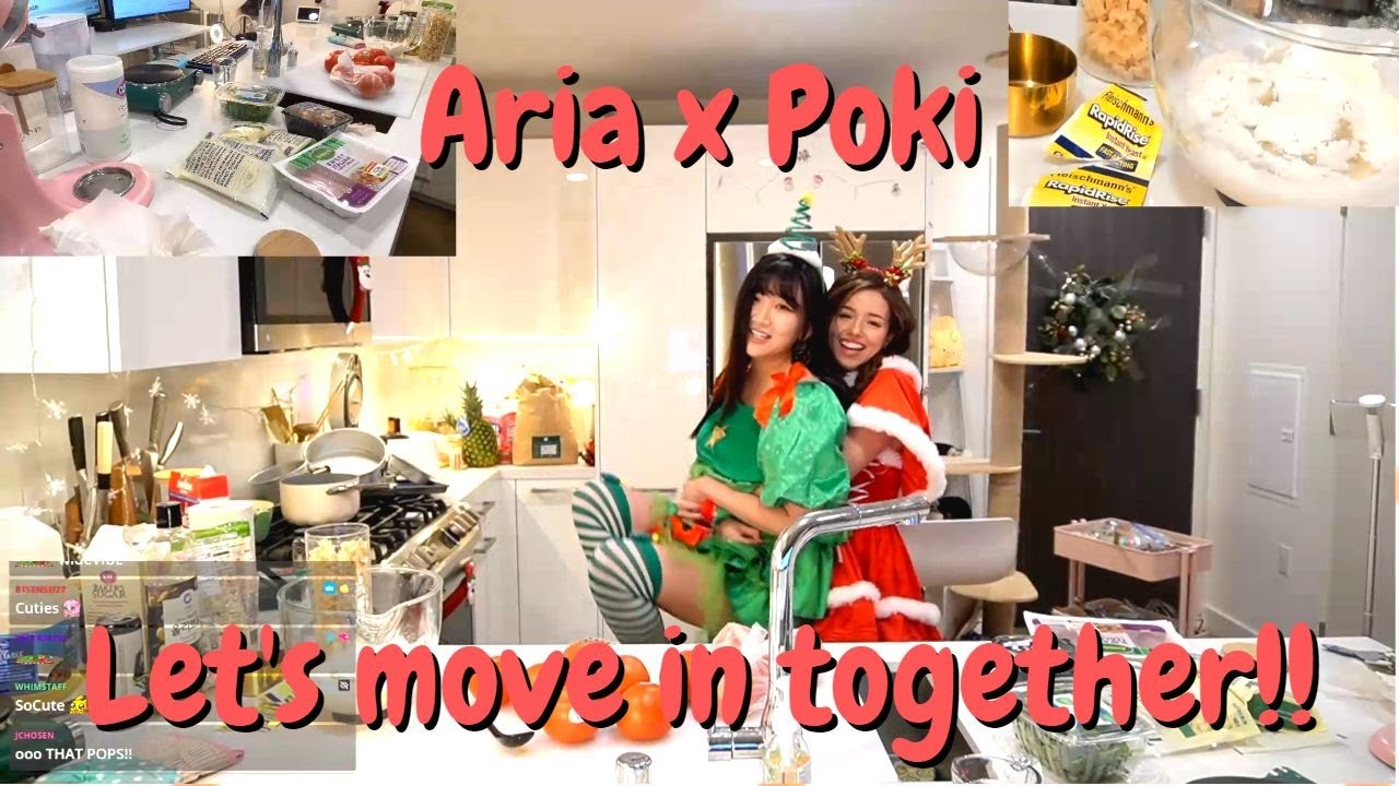 AriaSaki x Pokimane Cooking Stream | "Wanna be my roomie" | Tea Spill ...