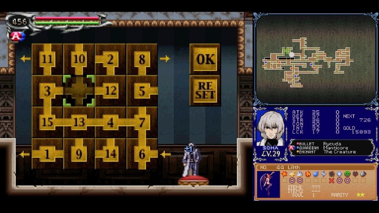 Castlevania Dawn of Sorrow NUMBER PUZZLE ROOM 12 - YouTube