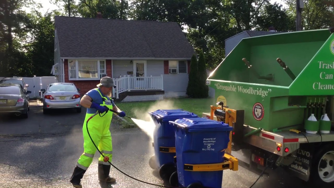Woodbridge Township Trash Can Cleaners - YouTube