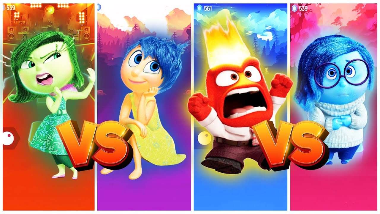 inside out 2 Disgust vs Joy vs Anger vs Sadnes tiles coffin dance - YouTube