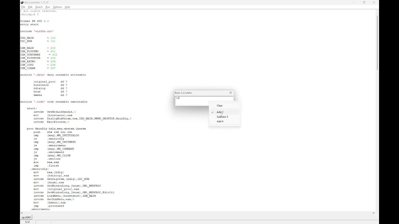 Tugas 3_Kelompok 5_Bahasa Pemrograman Rakitan - YouTube