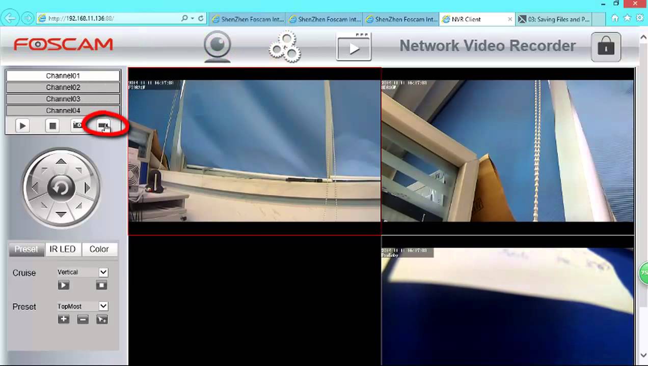 Foscam NVR Tutorial: How to manual record on NVR on website - YouTube