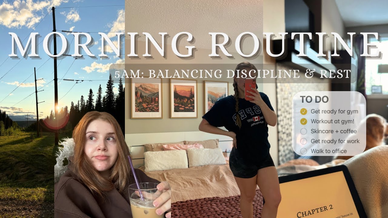 5AM MORNING ROUTINE *before my 9-5* | Realistic & Productive Weekdays ...