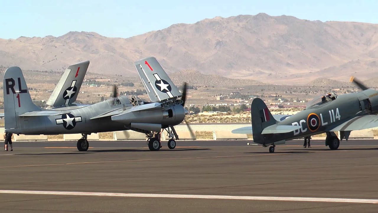 Unlimited Warbirds Cranking Up 2014 Reno Air Races - YouTube