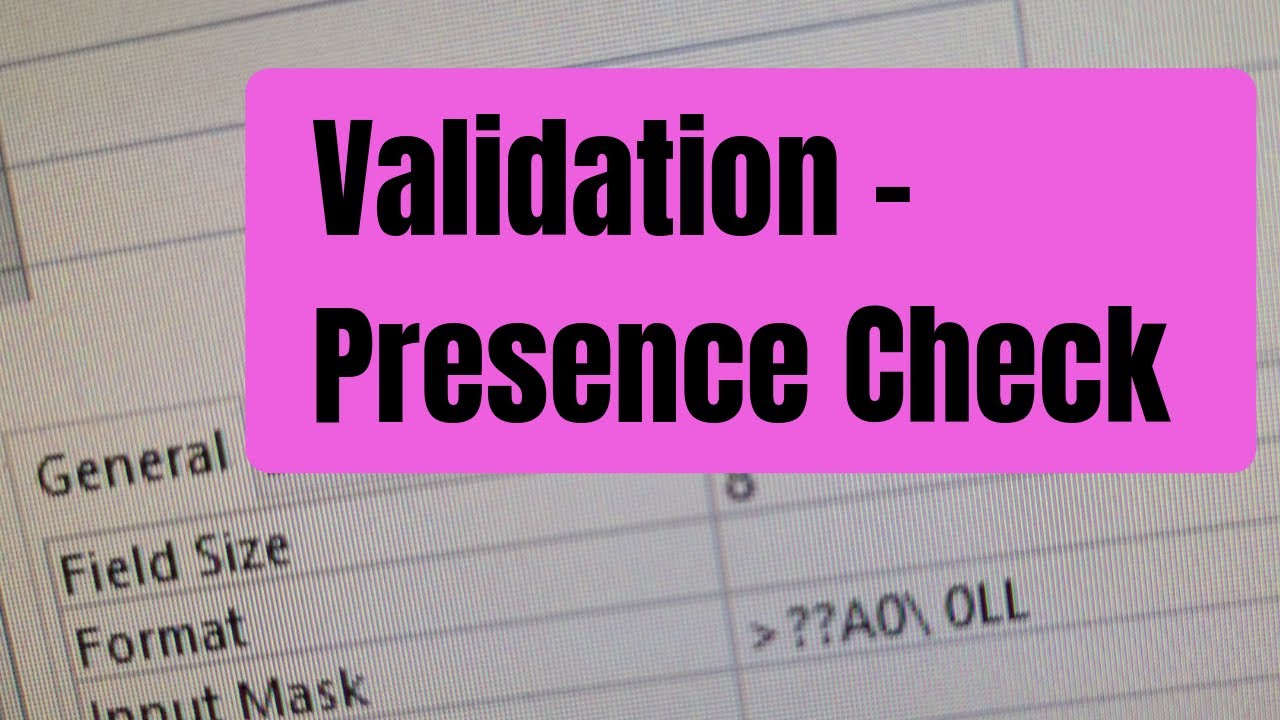 MS Access 2016 Validation Presence Check YouTube MS Access 2016 Validation Presence Check YouTube