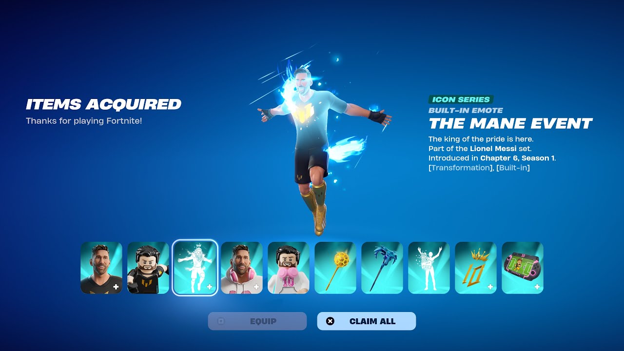 How To Get Lionel Messi The Mane Event Emote For FREE! (Fortnite) - YouTube