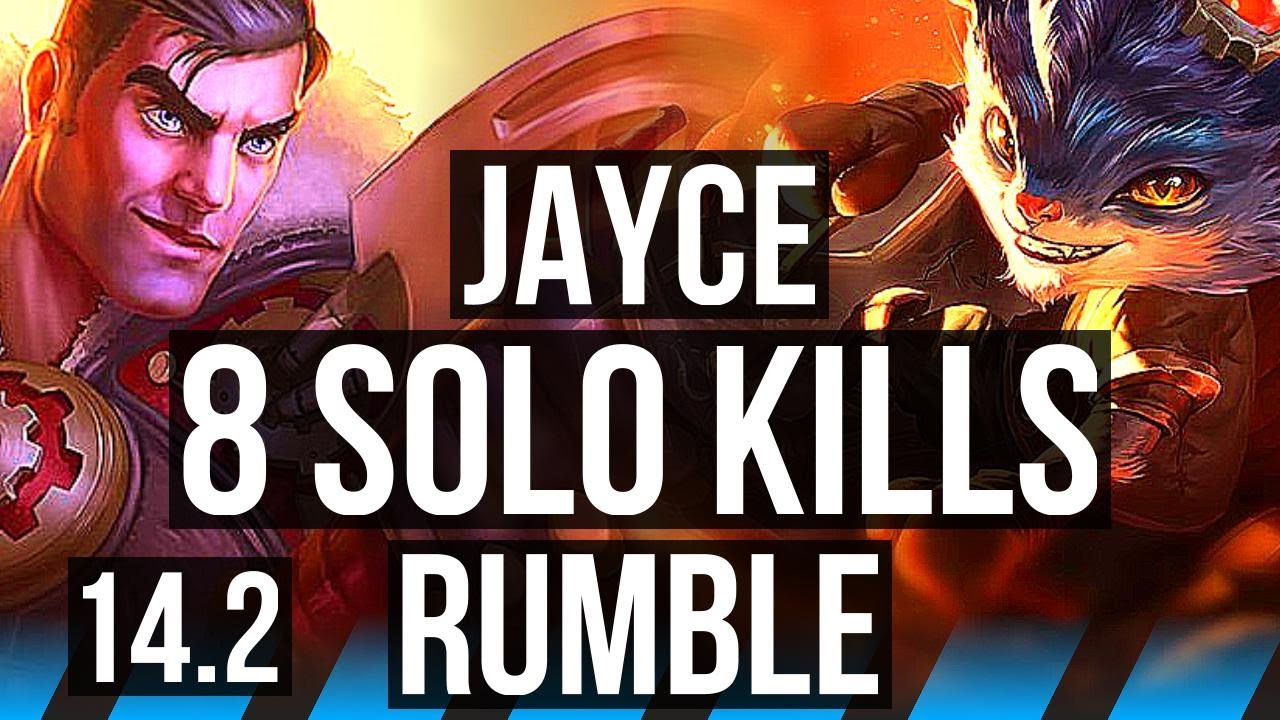 JAYCE vs RUMBLE (MID) | 8 solo kills, Legendary, 400+ games, 14/4/8 ...