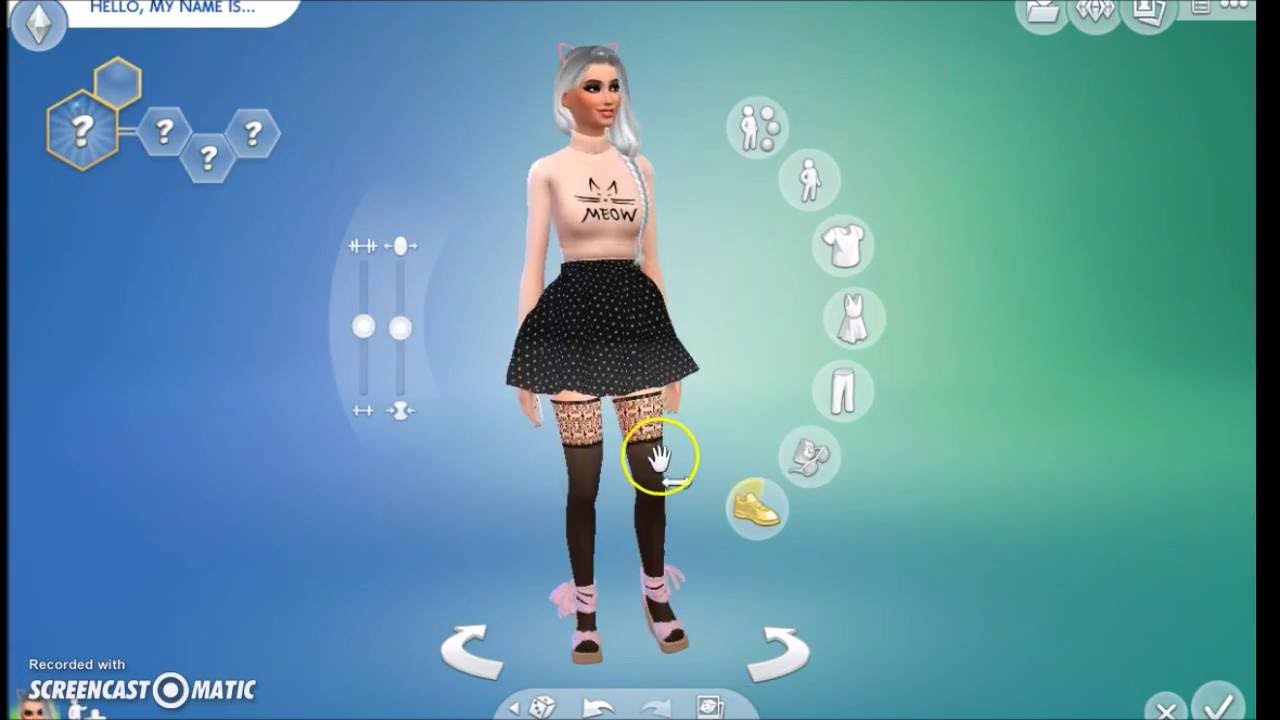 Cute Cat Girl {Sims 4 cas}! - YouTube
