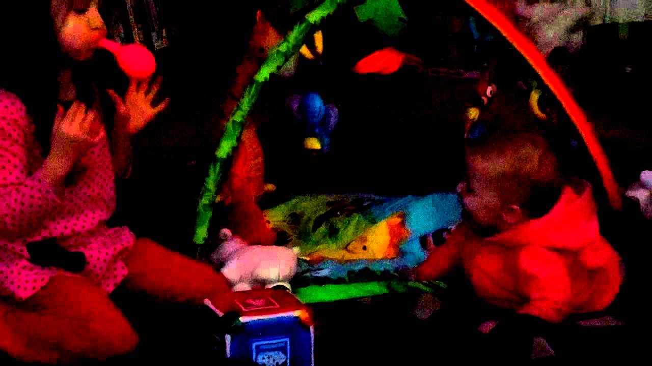Raegan making Maddison laugh, 12-19-12 - YouTube