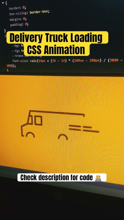 Delivery Truck Loading CSS Animation #cssanimation #htmlanimation #shorts - YouTube