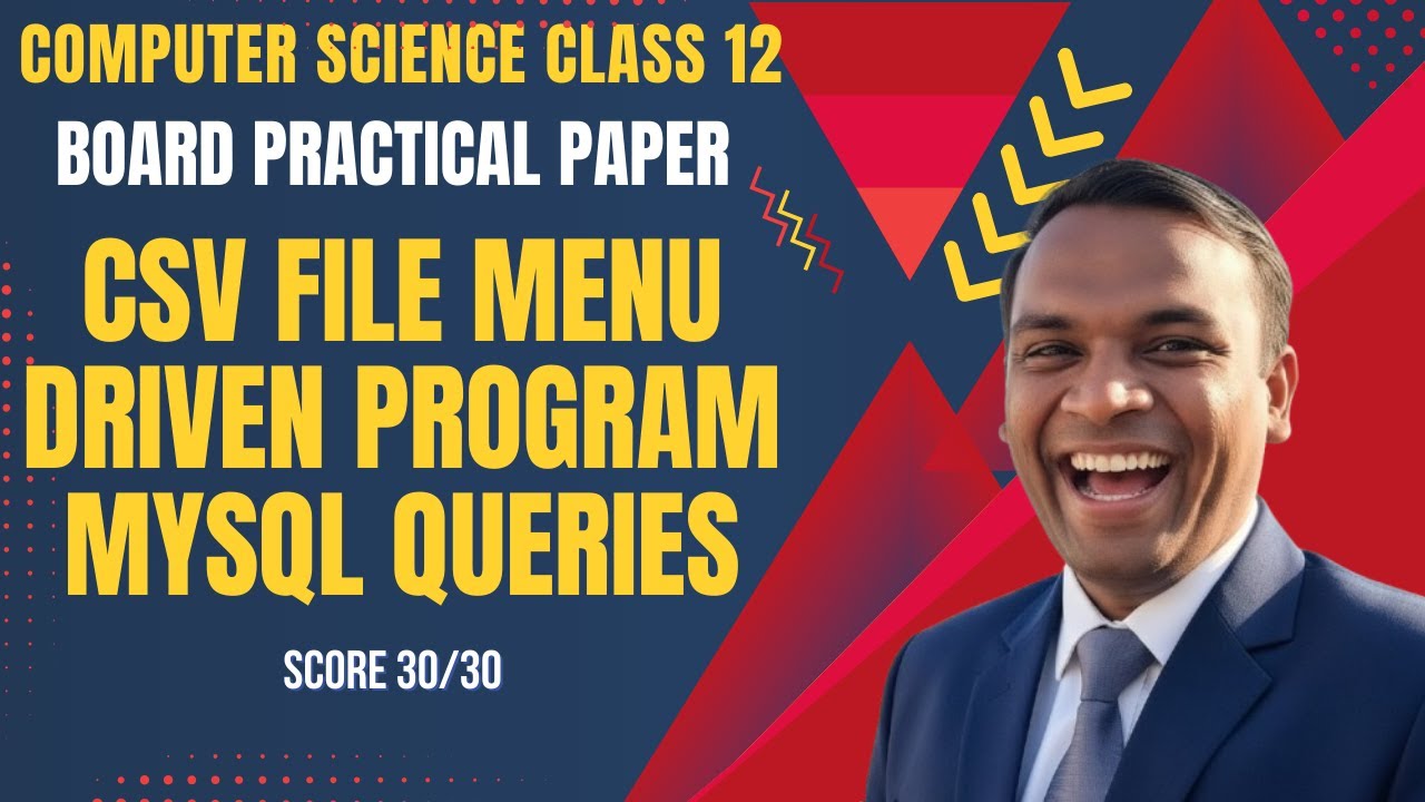 CBSE Class 12 Computer Science Practical Paper 2026 | Live Solution ...