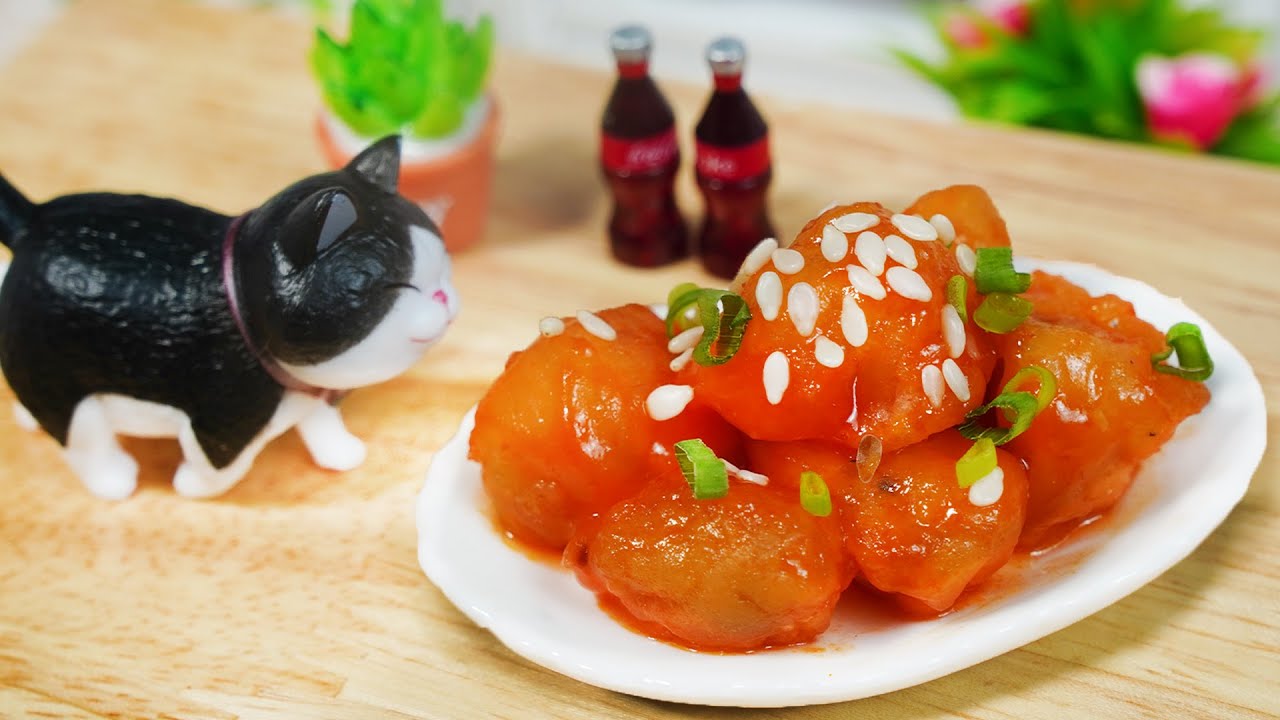 Yummy Miniature Korean Spicy Chicken Recipe | Satisfying Cooking Tiny ...