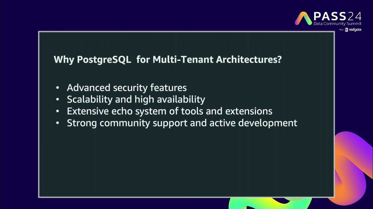 Designing Scalable Multi Tenant Architectures with PostgreSQL for SaaS Solutions - YouTube