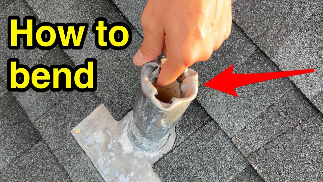 Pro tip: how to bend lead roof pipe flashing boot - YouTube