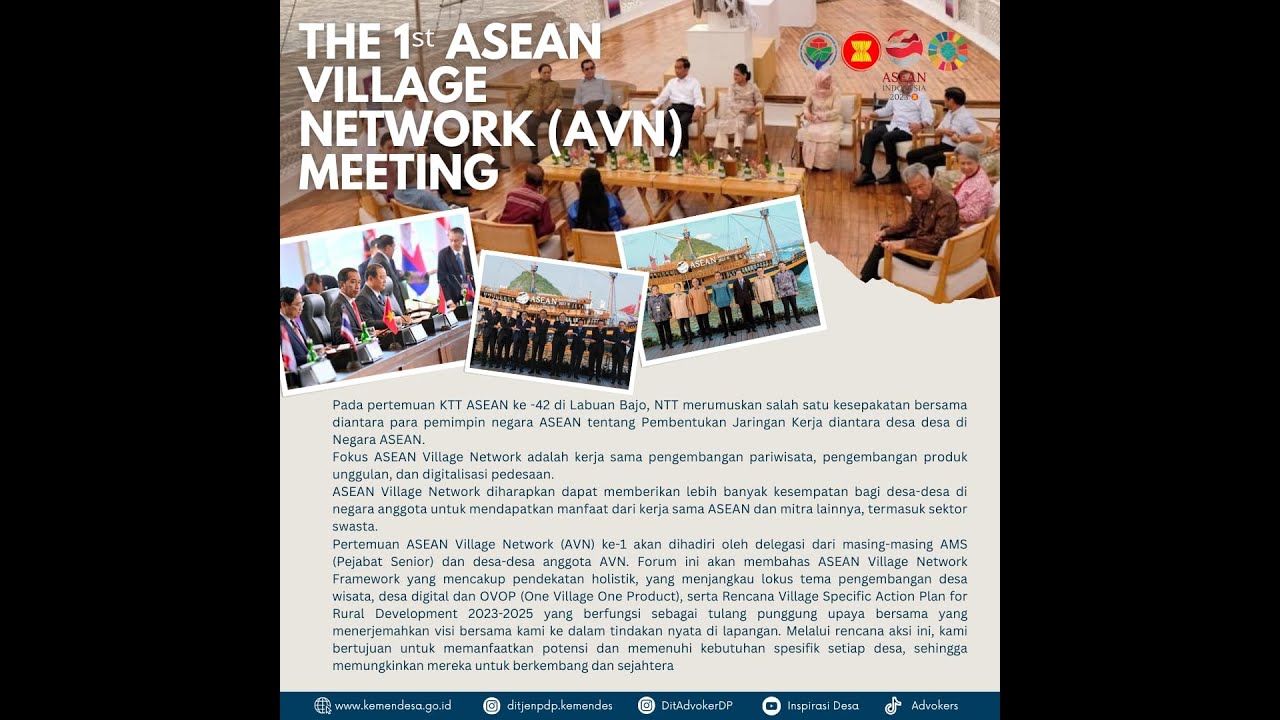 The 1st ASEAN Village Network (AVN) Meeting - YouTube