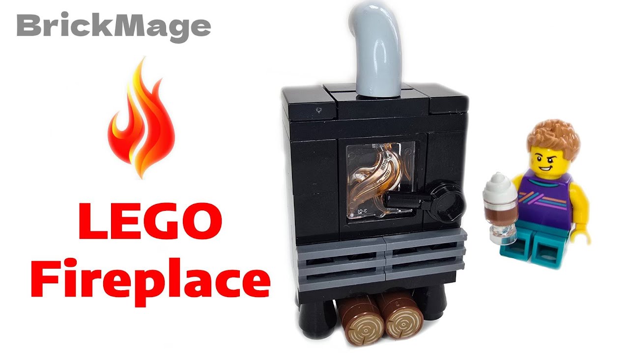 LEGO Fireplace - Step by Step Building Instruction - YouTube