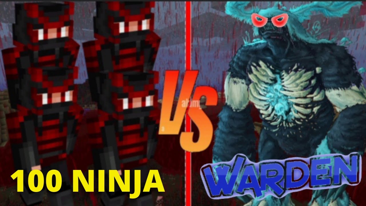 100 NINJA🥷 VS 2 WARDEN 😱| WHO WIL WIN ??🤔| MINECRAFT - YouTube
