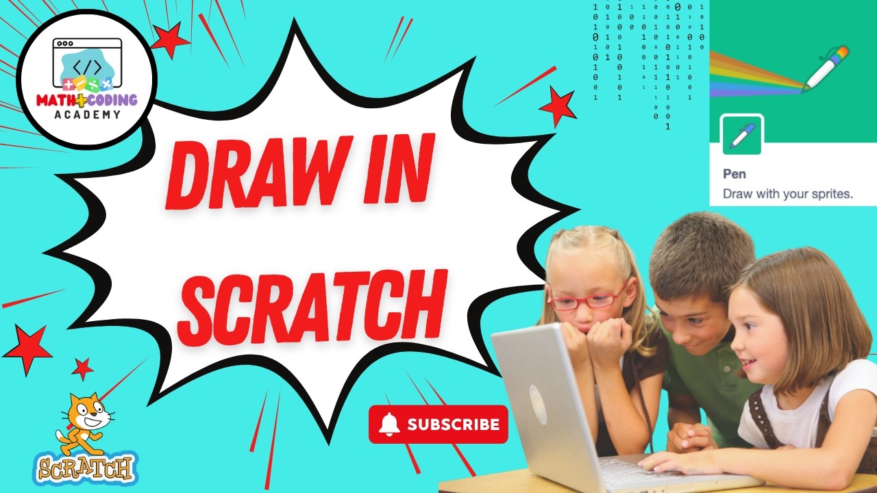 Scratch Pen Extension for Kids: Draw a Line + Square (Beginner Tutorial ...