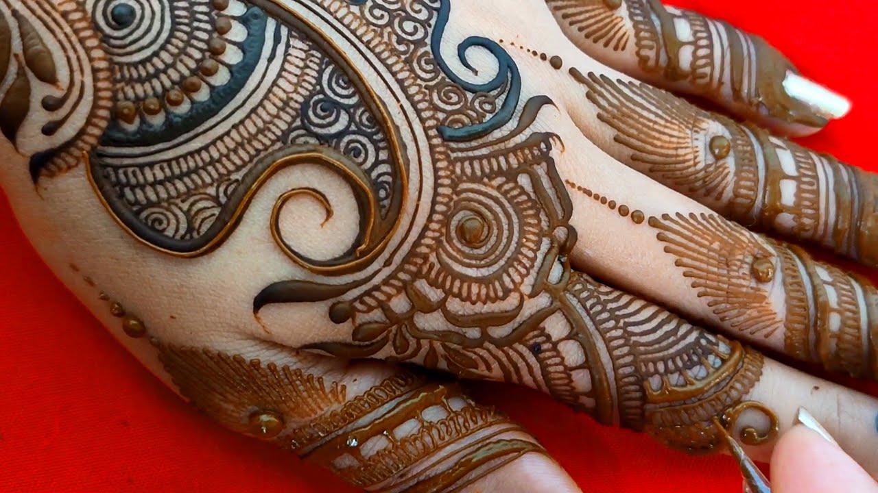 Arabic Mehandi desgin l shaded bride maid mehandi design l easy simple ...