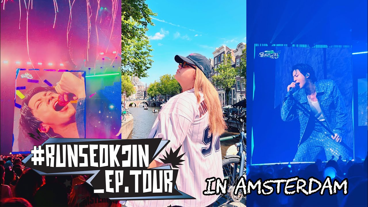 Vlog #12 | RunSeokjin_Ep.Tour Amsterdam 🇳🇱 Seeing Jin for the first time, Jin Cafe Event and ...