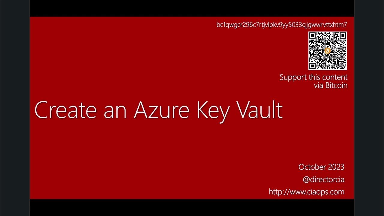 How to create a new Azure Key Vault - YouTube