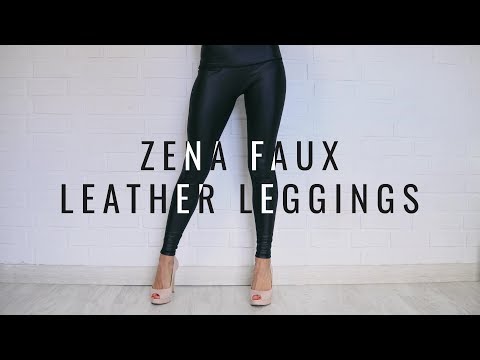 Faux Leather Leggings | Out and About athletics
