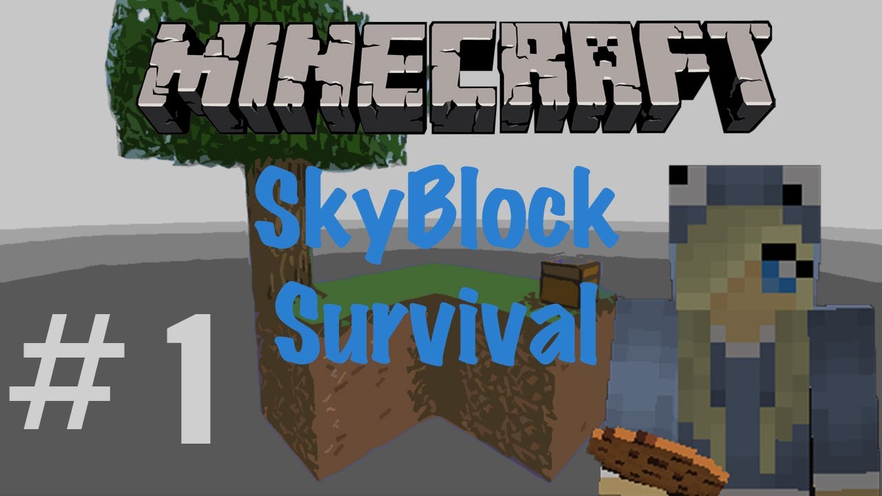 Minecraft: SkyBlock Survival - {Part 1} Cobble Stone Generator - YouTube
