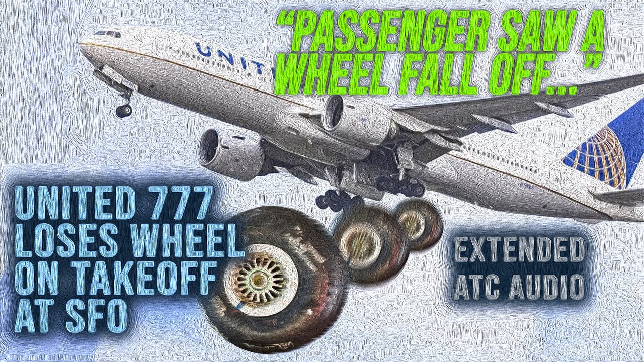 There's a Tire Going Down the Runway! | United B777 Loses Wheel at SFO ...
