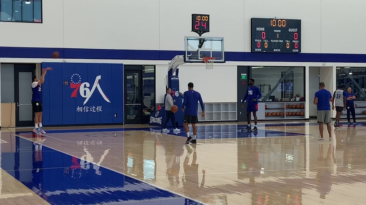 Ben Simmons Shooting Three-Pointers at Sixers Practice Before Opener vs ...