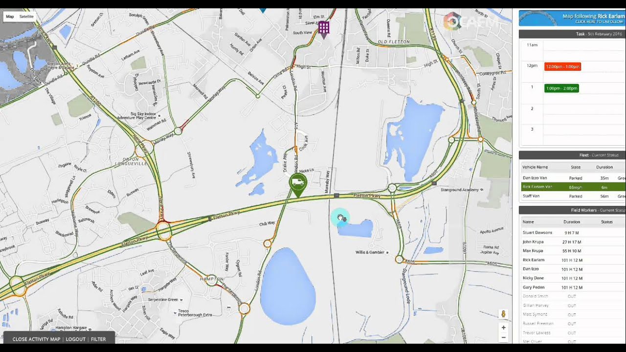 ERP Fleet Management real-time GPS mapping - YouTube