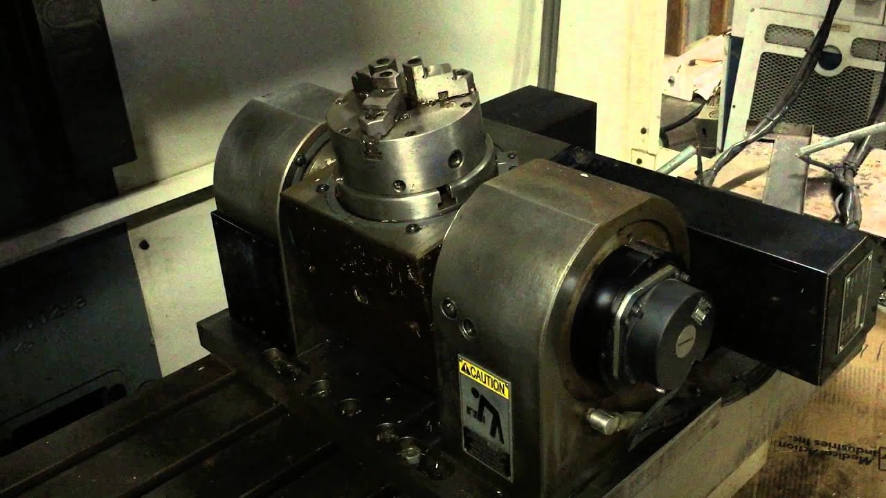 6.5" Fadal 5-axis Rotary Table - YouTube
