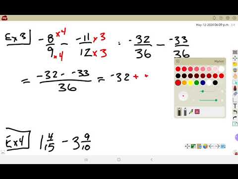 Gr 9 - Adding and Subtracting Signed Fractions - YouTube