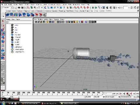 nParticles in Maya 2009 Tutorial part 2(particles to polygons) - YouTube
