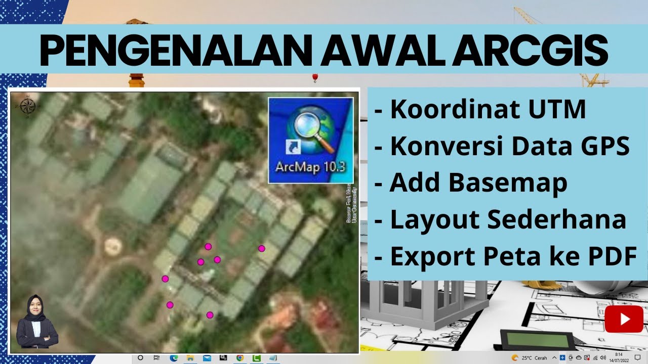 PENGENALAN ARCGIS (MENGATUR KOORDINAT, KONVERSI DATA GPS DAN LAYOUT PETA) - YouTube