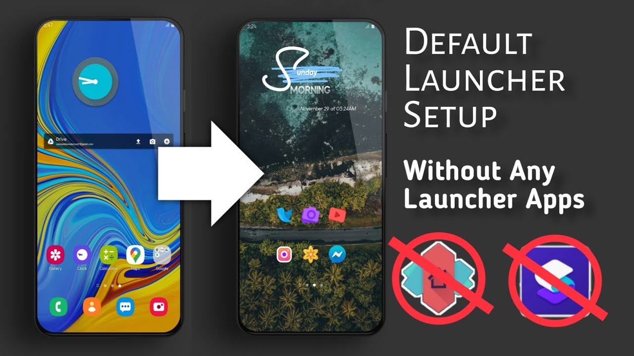 How to Setup Default launcher | Setup without Launcher Apps - YouTube