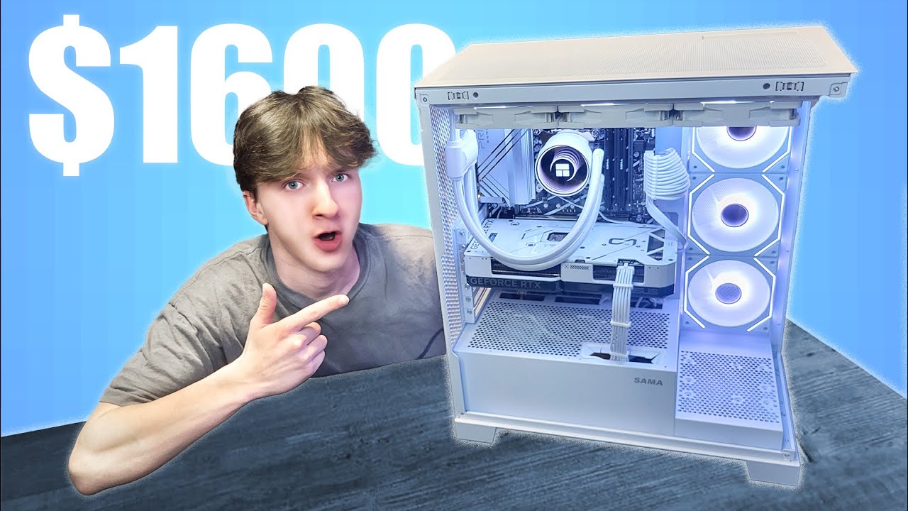 $1600 All-White Micro Center Gaming PC - YouTube