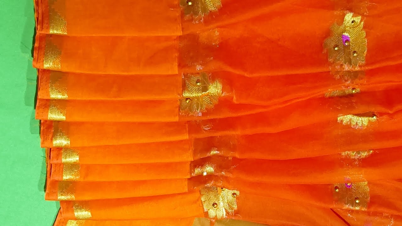 Patle sarees me phaul lagane ka best trick / easy stitching पतले साड़ी ...