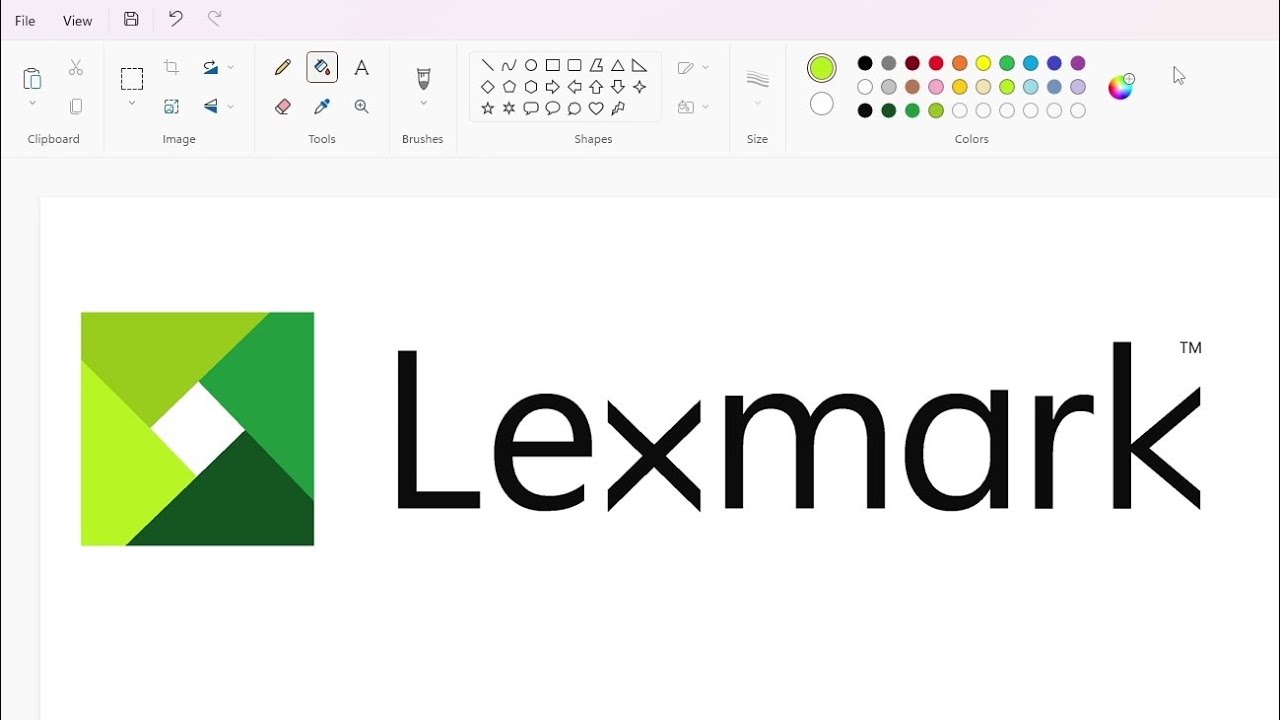 How to draw the Lexmark logo using MS Paint | How to draw on your ...