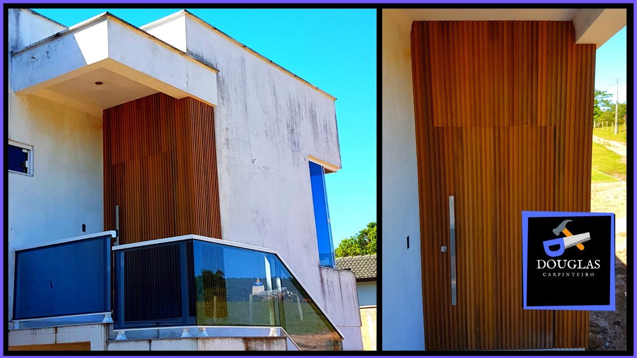 PAINEL Passo a Passo | Como fazer Painel Ripado + Porta Pivotante ...