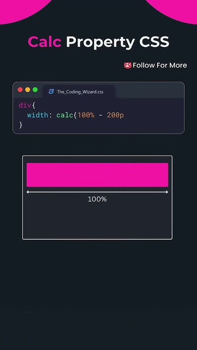 Calc Proerty In Css Webdevelopment Coding Frontend Programming Programminglanguage Youtube