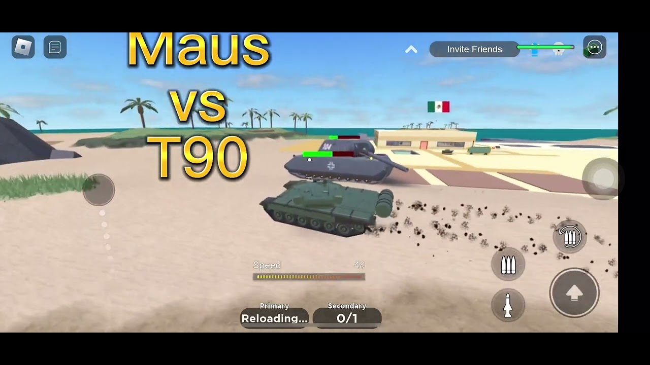 Maus tank vs T90 1v1 - YouTube