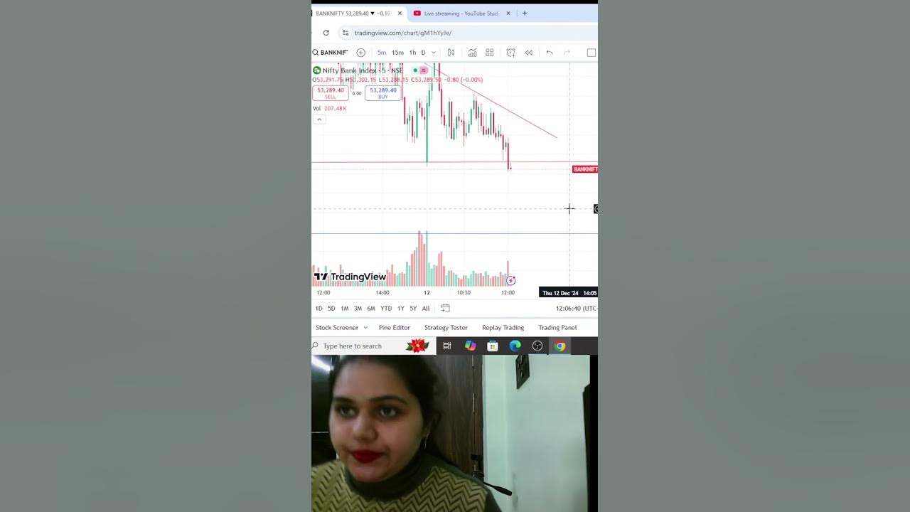 DEC 12 || LIVE TRADING || NIFTY 50 || BANK NIFTY || CRYPTO TRADING AND CHART PRACTICE CLASS ...