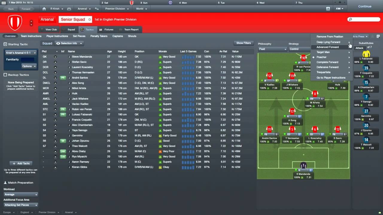 Nice Football Manager 2012 Tactic ||Arsenal|| - YouTube