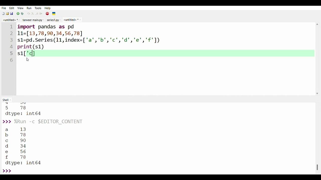 how to change values in series i.e. series are mutable class 12 IP - YouTube